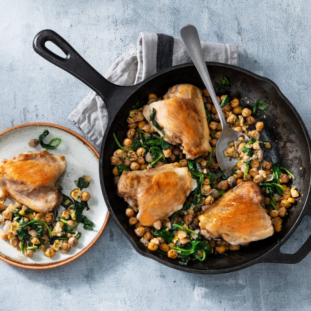 Chicken with Chickpeas and Greens | Savory