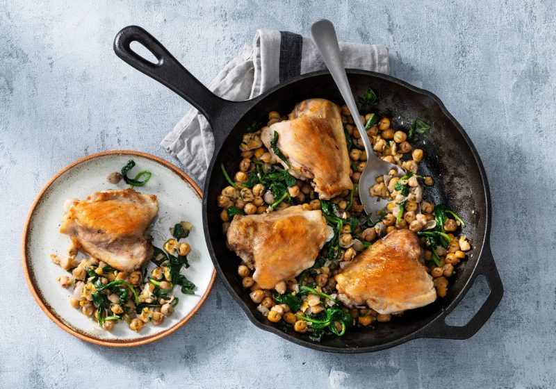 Braised Chicken with Spring Vegetables | Savory