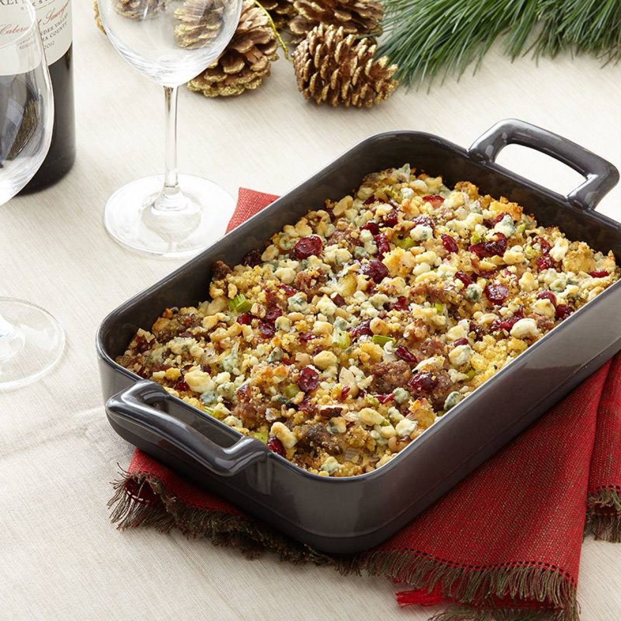 Treasure Cave® Sausage Cornbread and Blue Cheese Dressing | Savory