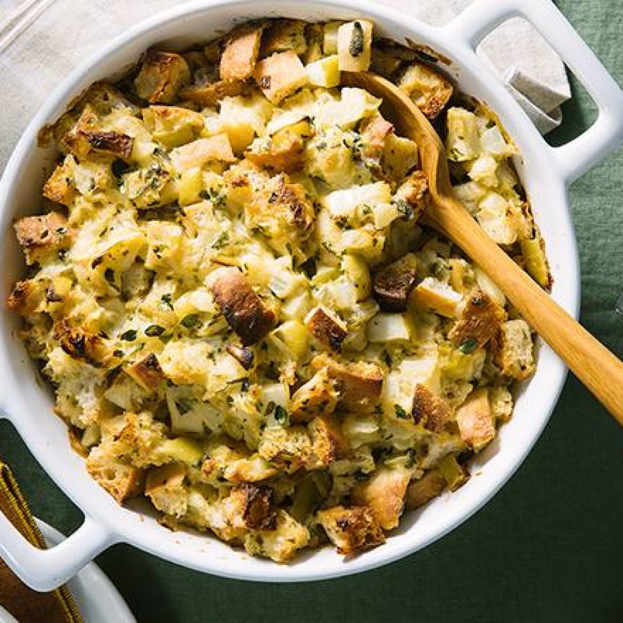 Campbell's® Crispy Creamy Stuffing with Apple, Fennel & Herbs | Savory