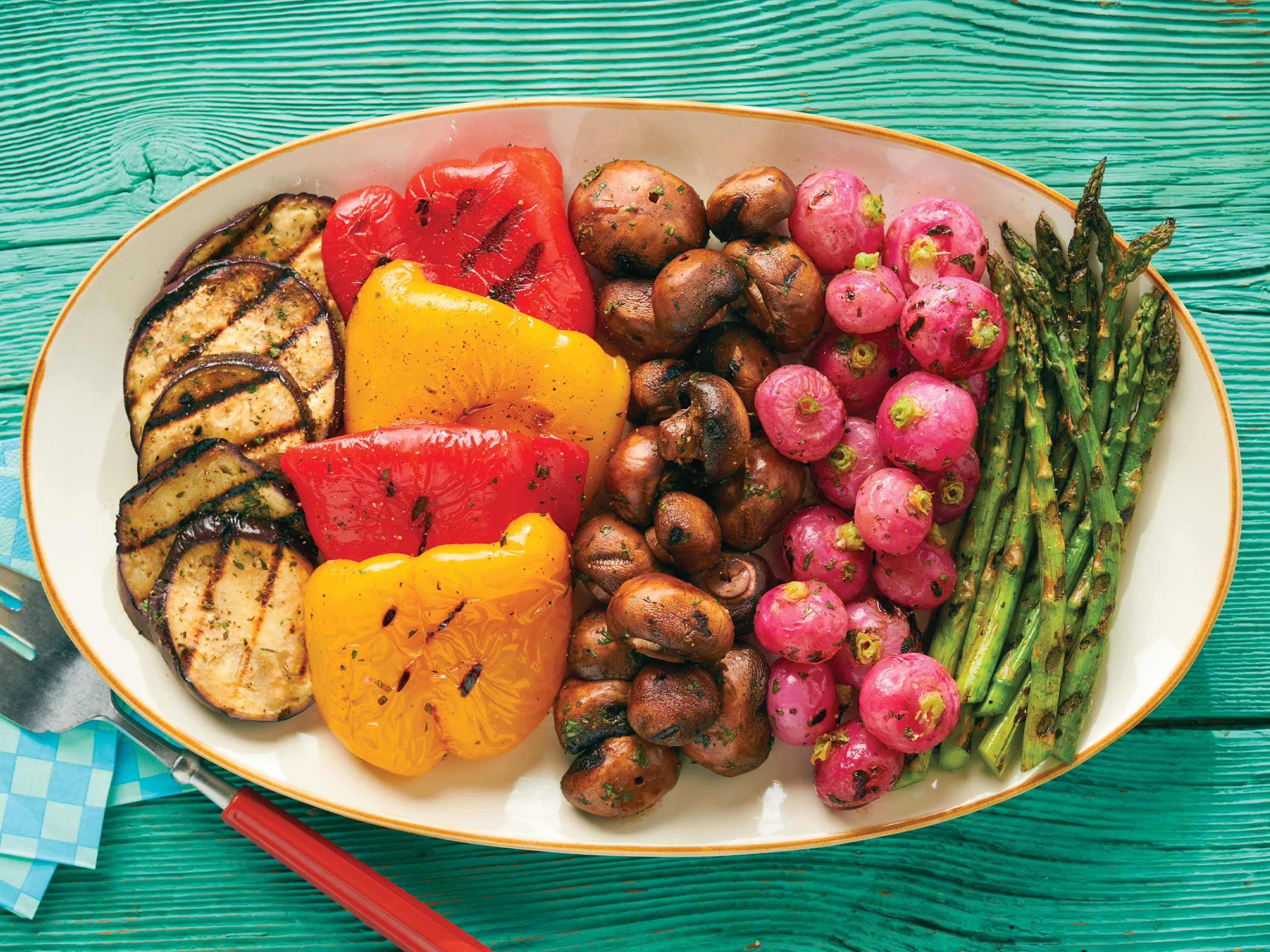 Grilled Spring Vegetables with Garlic Herb Marinade | Savory