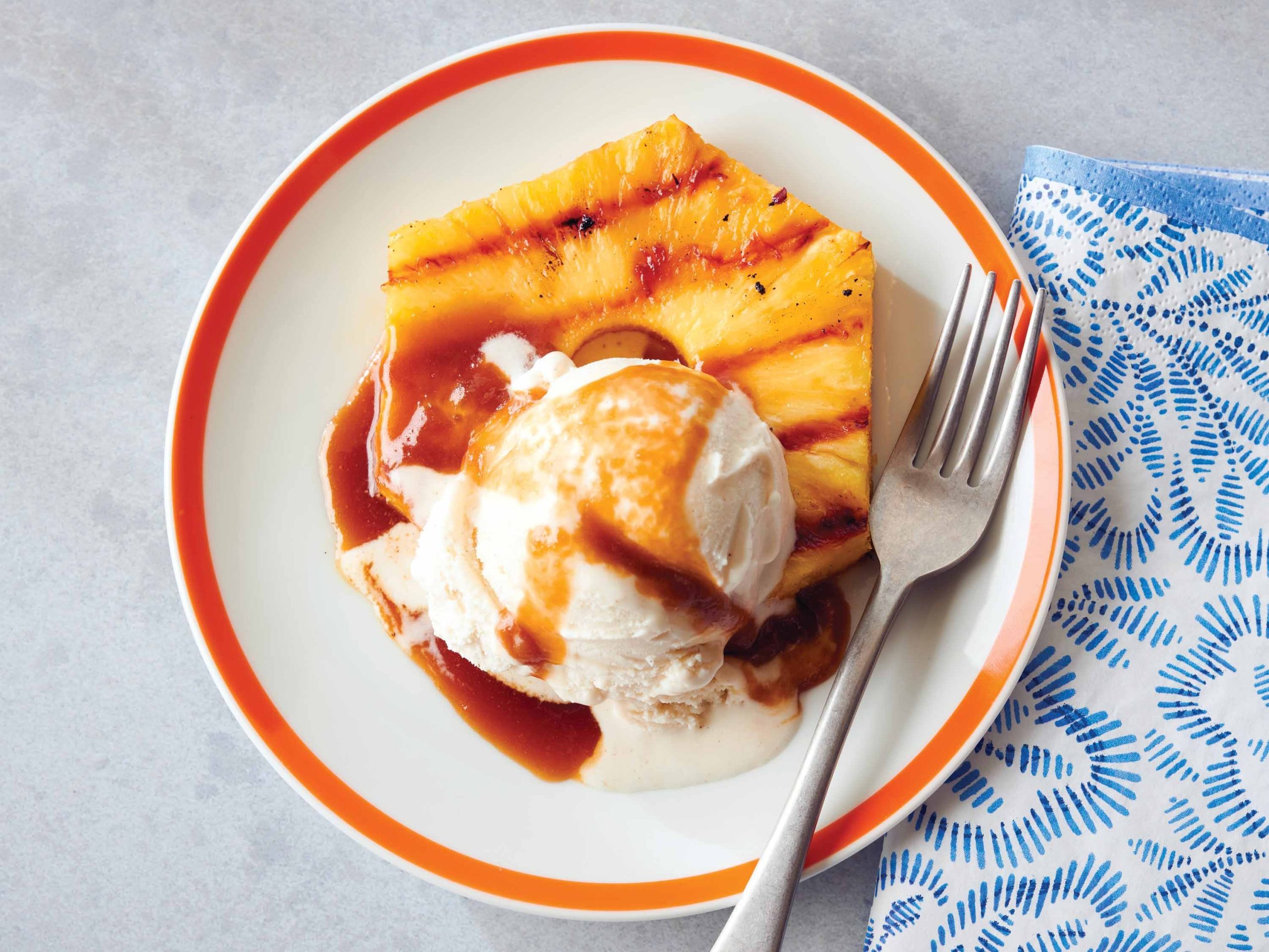 Smoked Pineapple Sundaes with Rum Sauce | Savory