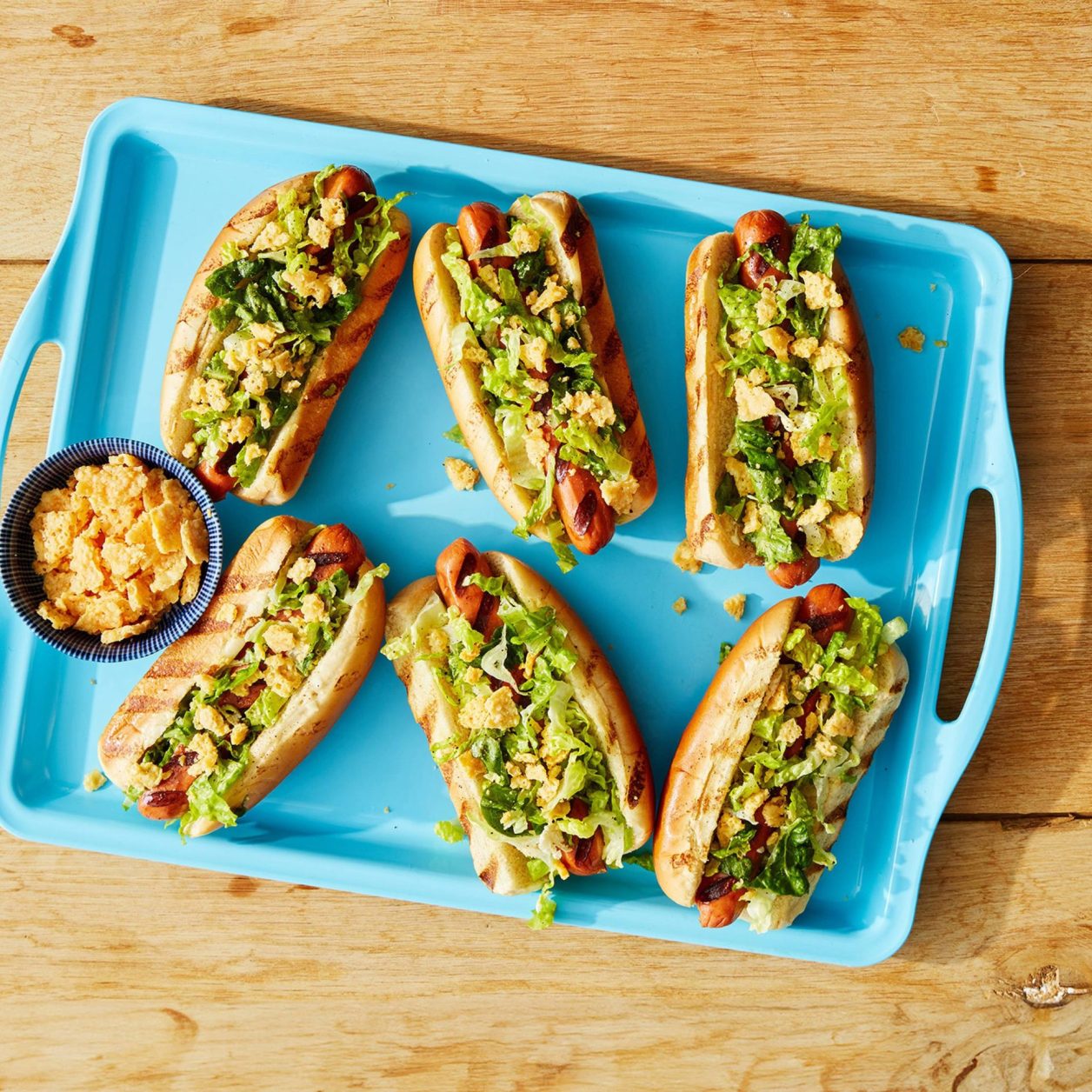 Caesar Salad Hot Dogs | Savory