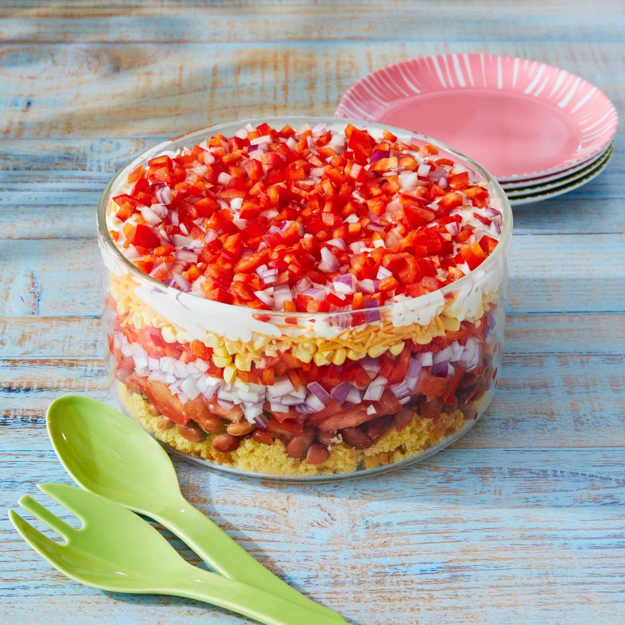 Layered Southern Cornbread Salad Savory