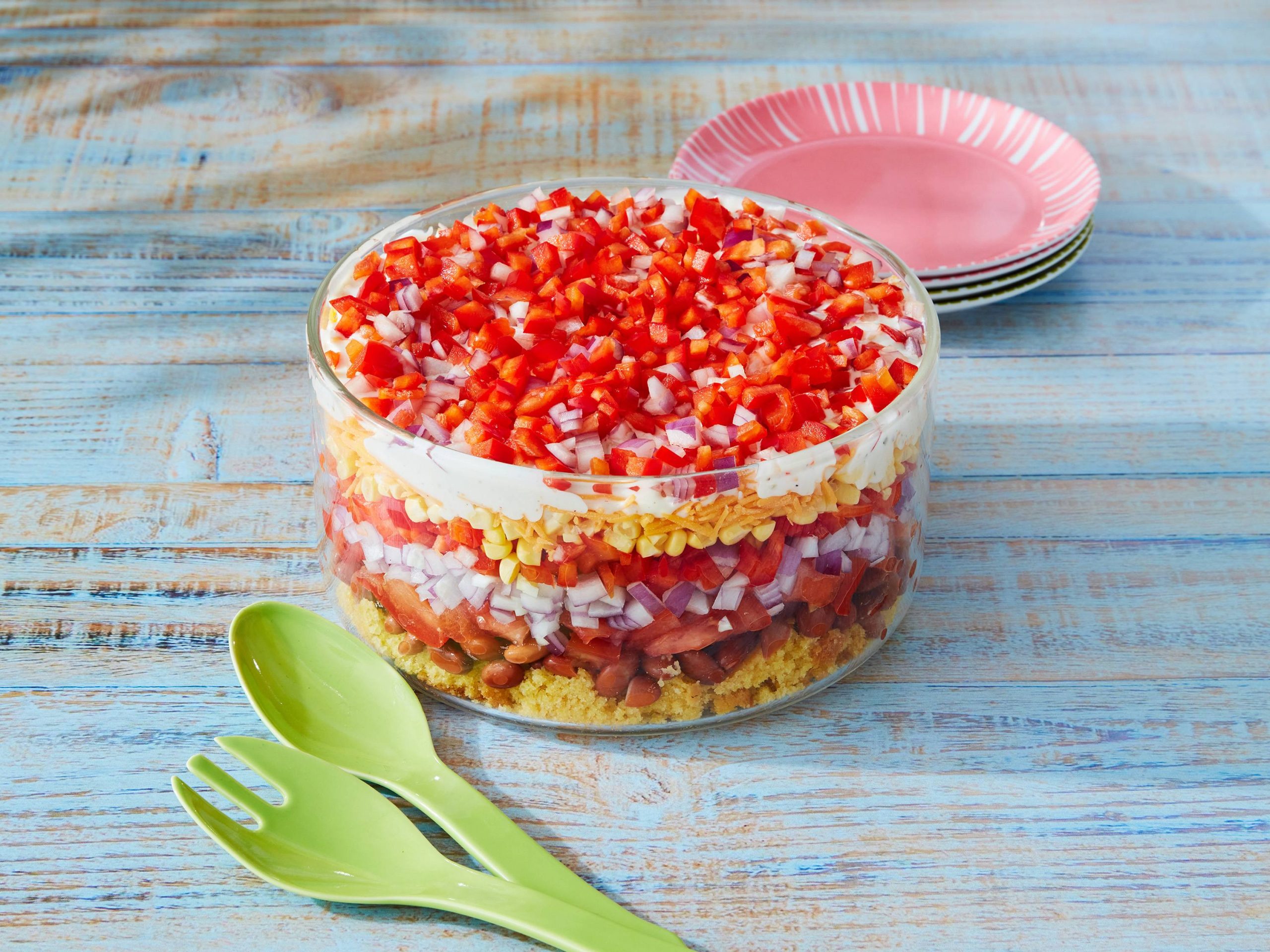 Layered Southern Cornbread Salad Savory