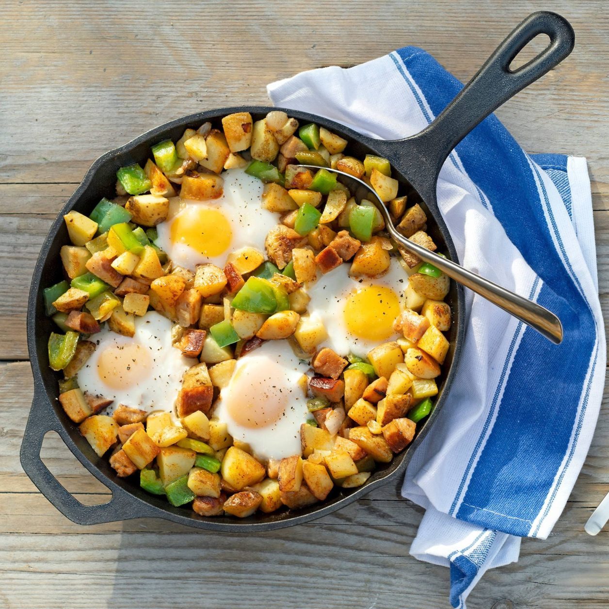 Camp Breakfast Hash with Eggs | Savory
