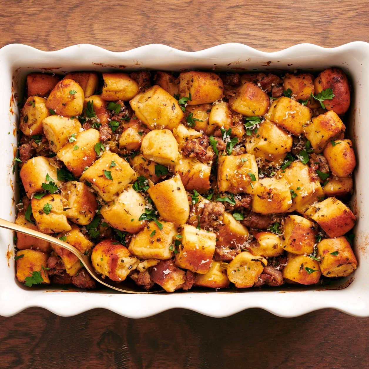 Garlic Bread Stuffing | Savory