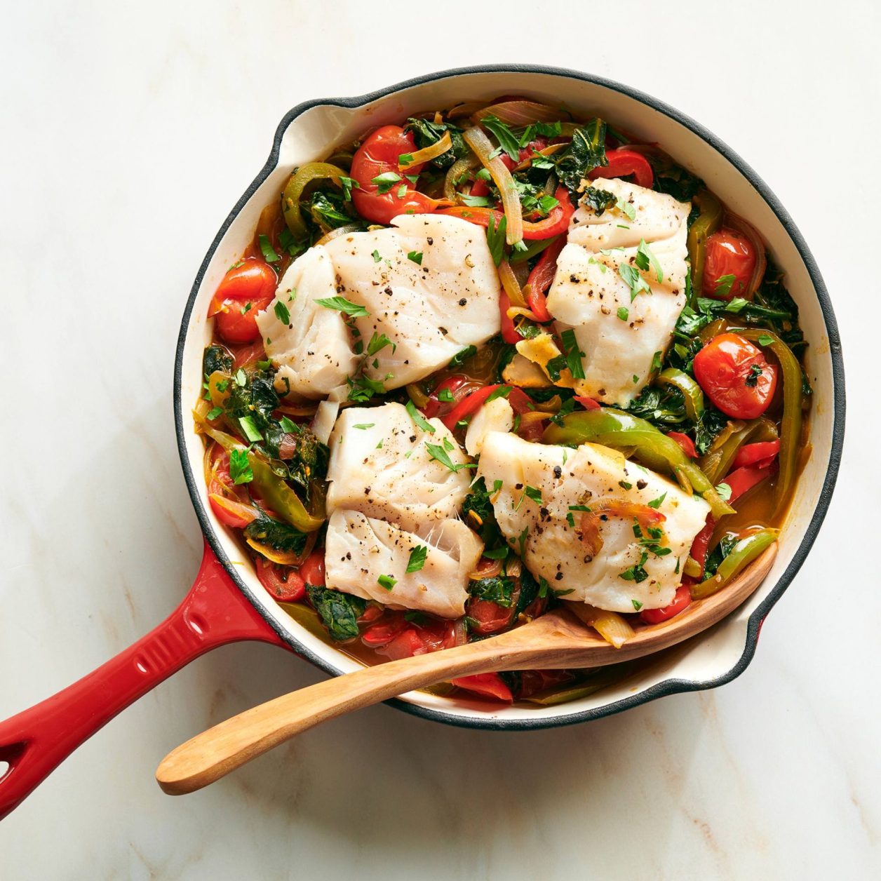 Easy Braised Cod with Vegetables | Savory