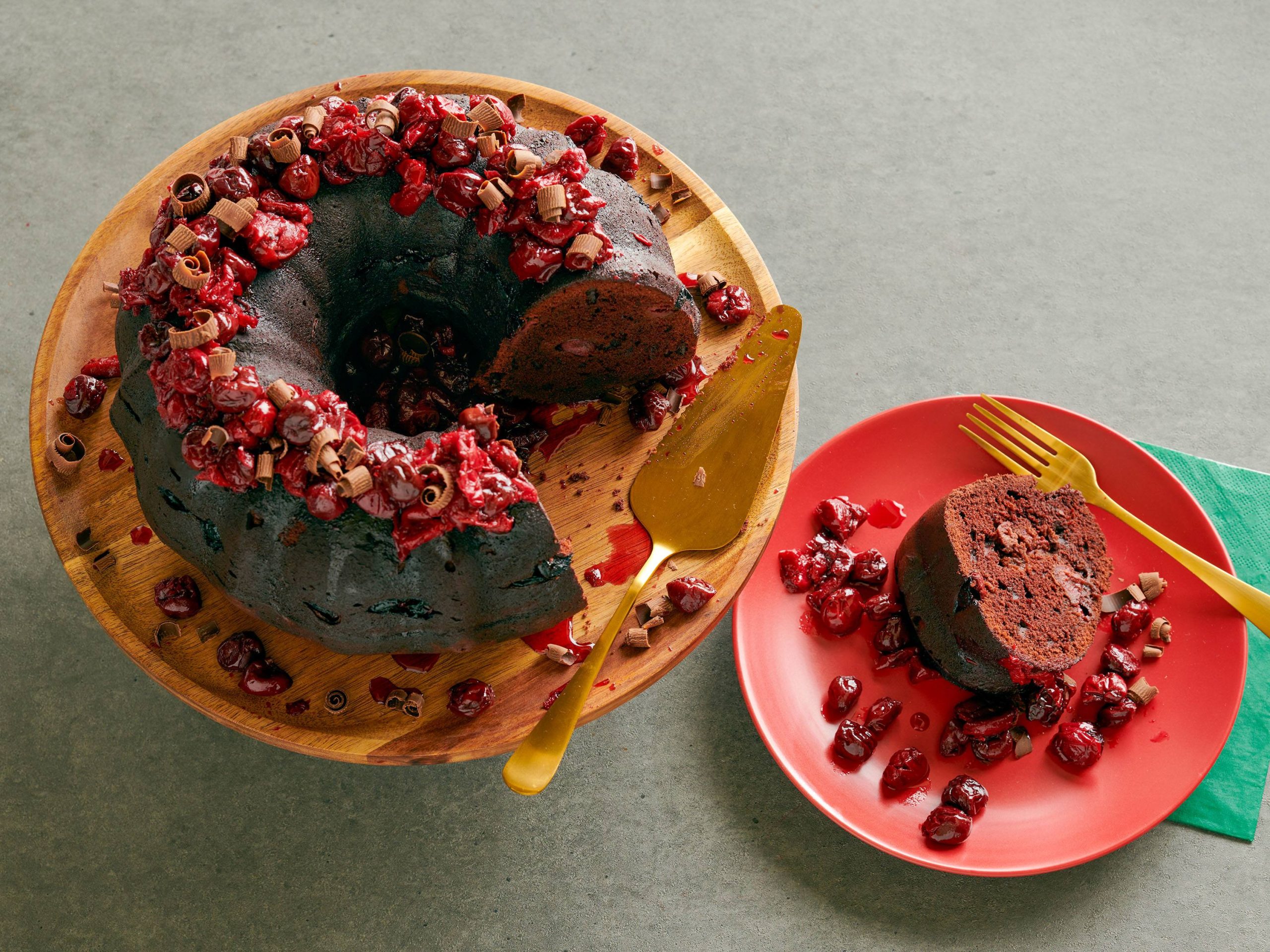 Chocolate Cherry Rum Cake | Savory