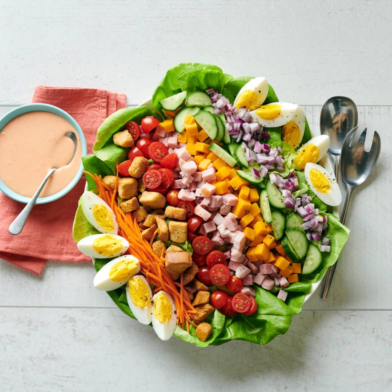 Chef’s Salad with Sriracha-Ranch Dressing | Savory