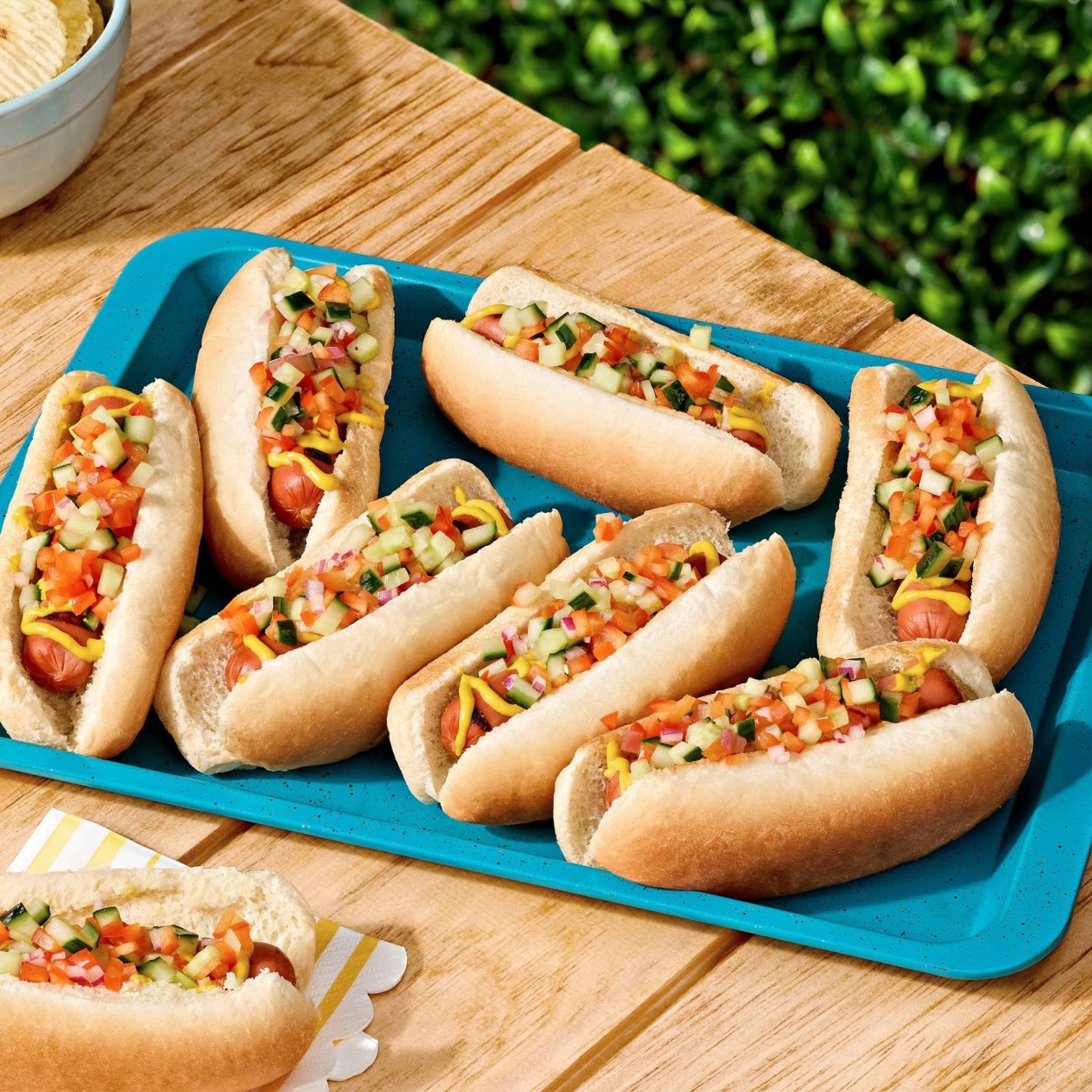 Grilled Hot Dogs with Homemade Relish | Savory