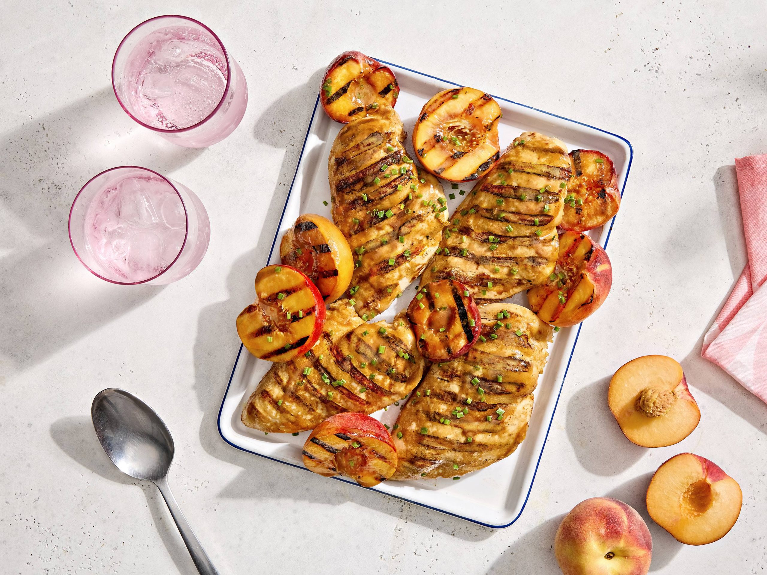 Grilled Balsamic Chicken with Peaches | Savory