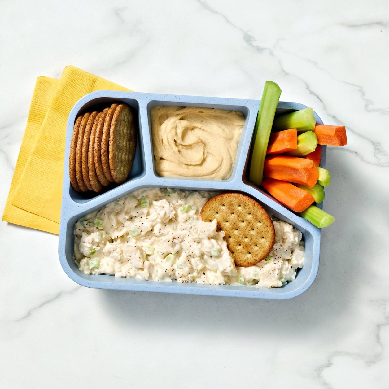Chicken Salad and Hummus Snack Meal | Savory