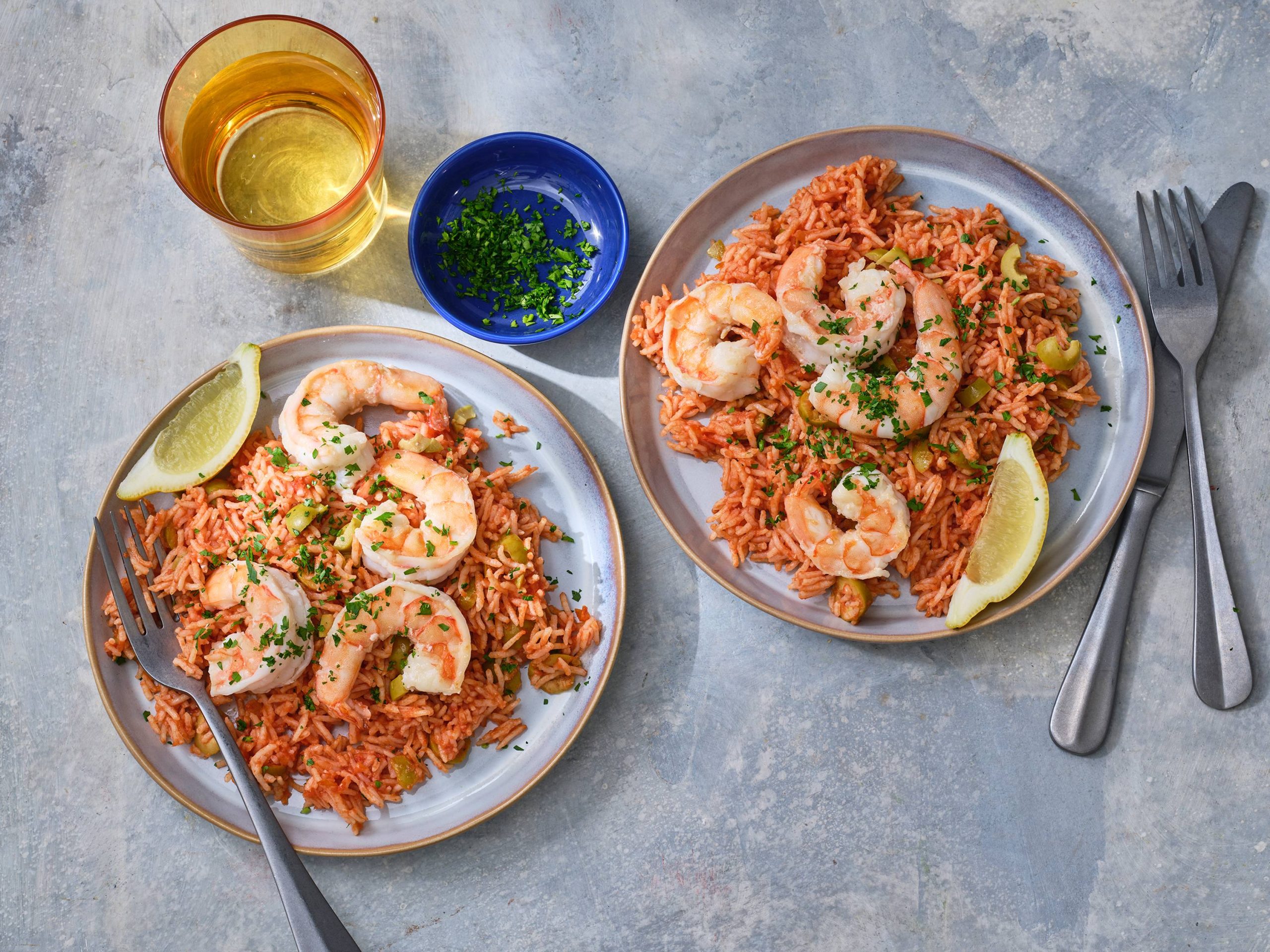 Spanish Rice with Shrimp and Olives | Savory