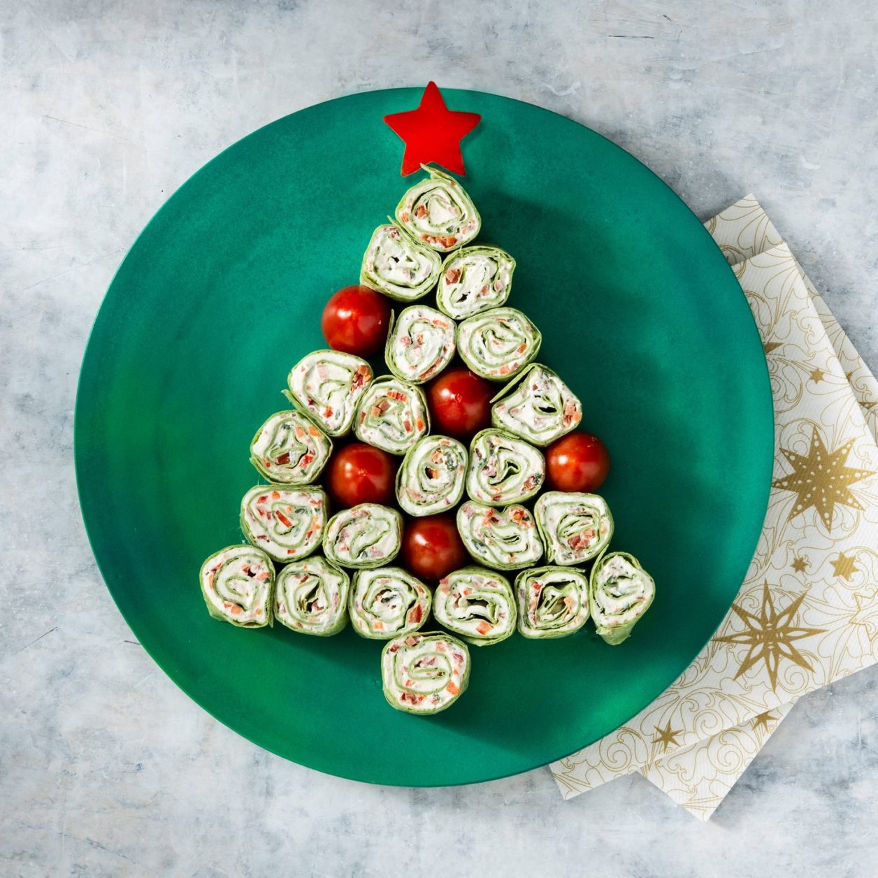 Cream Cheese Christmas Tree Pinwheels | Savory