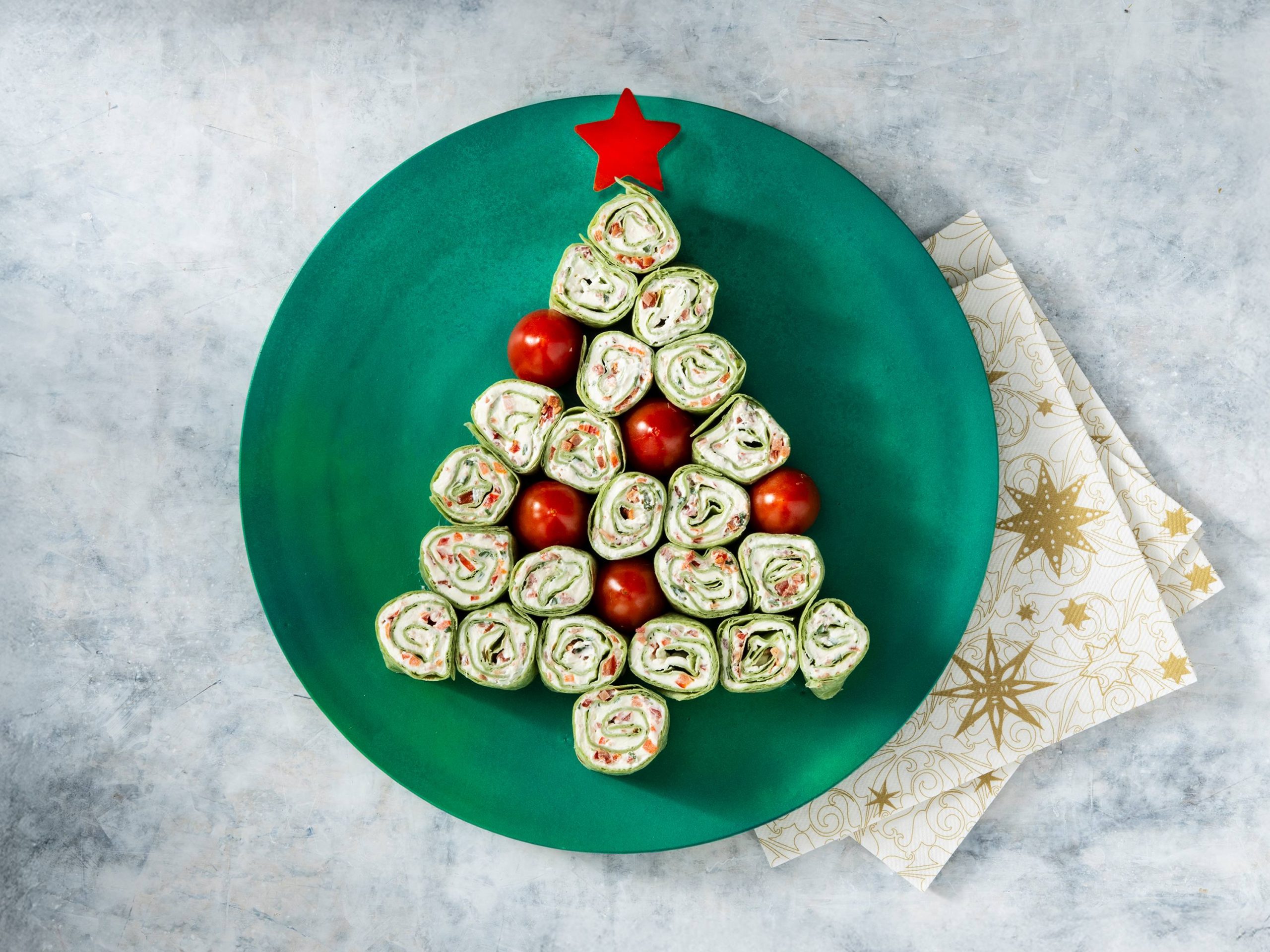 Cream Cheese Christmas Tree Pinwheels | Savory