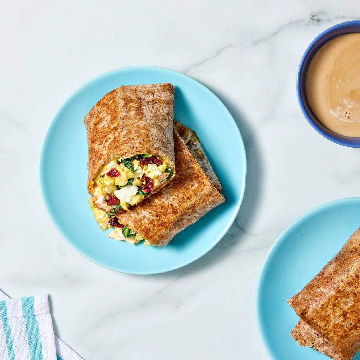 Spinach-Feta Breakfast Wraps | Savory