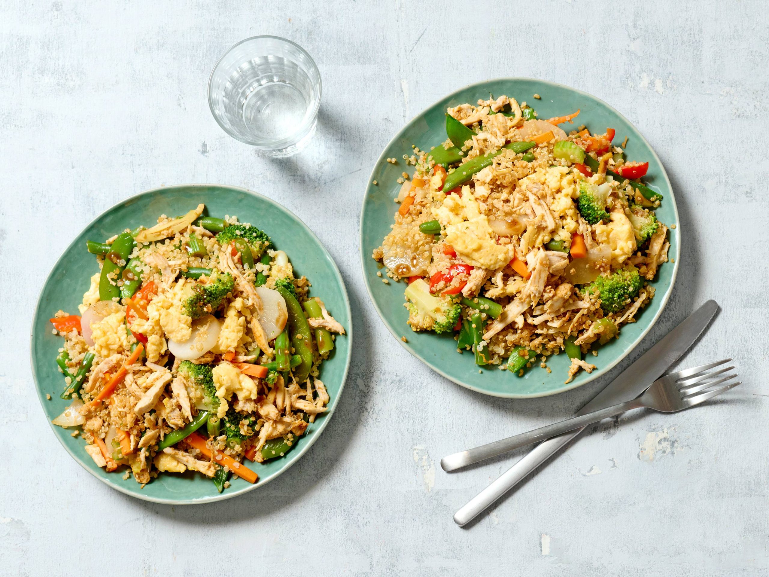 Fast Quinoa Fried “Rice” with Chicken | Savory