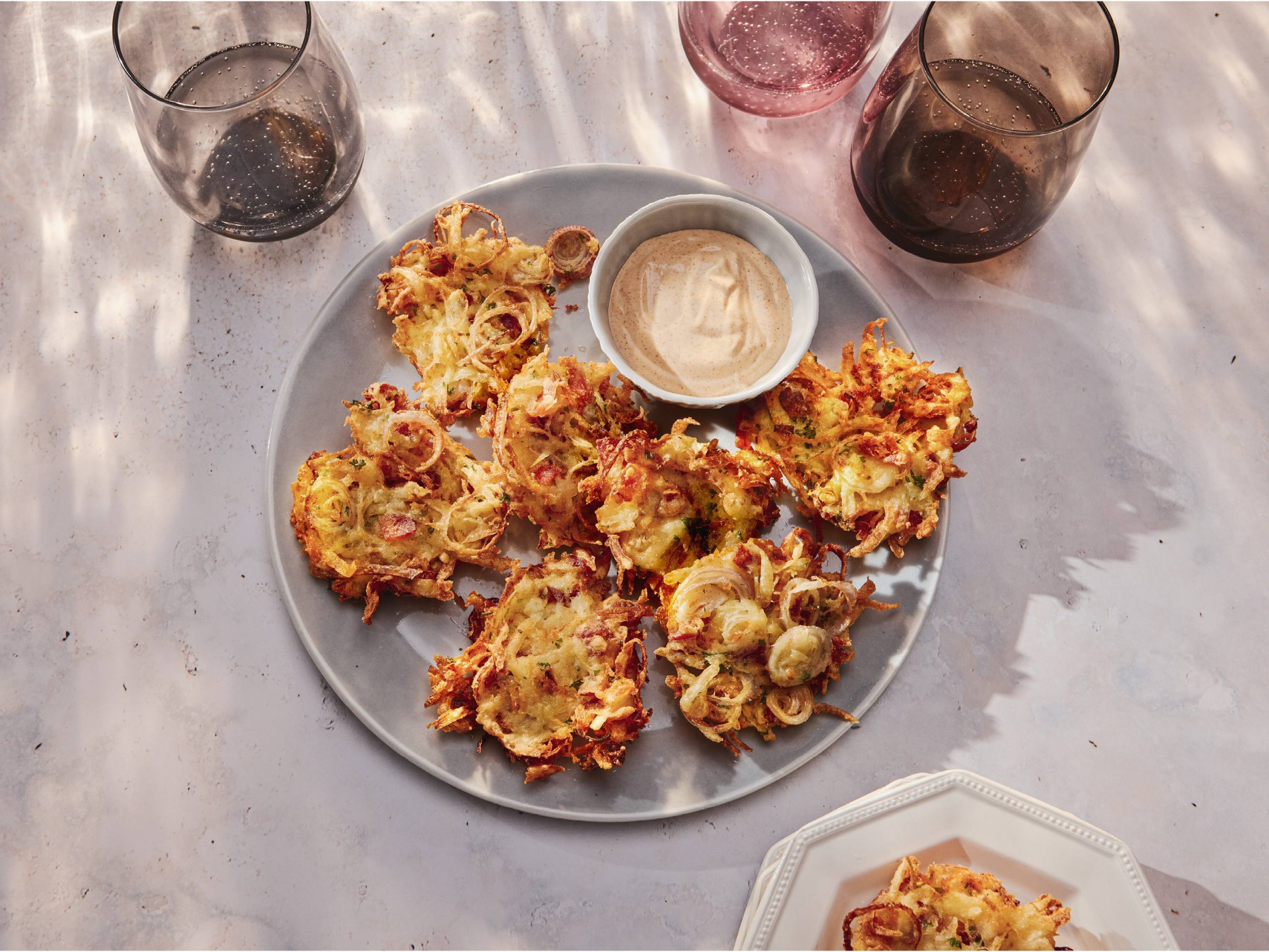 Bacon Cheddar Potato Fritters | Savory