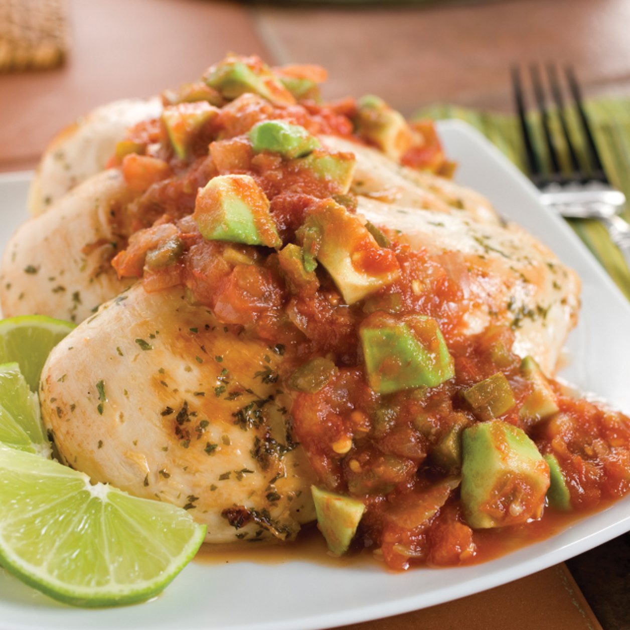 Cilantro-Lime Chicken with Avocado Salsa | Savory