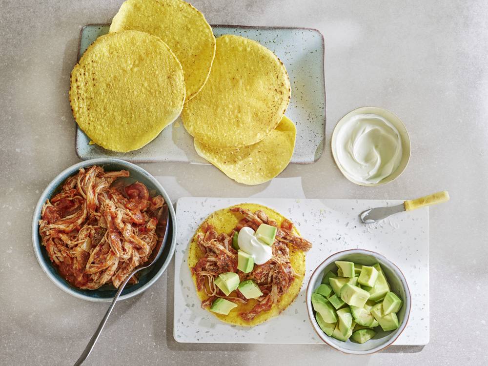 Spicy Pulled Pork Tostadas | Savory
