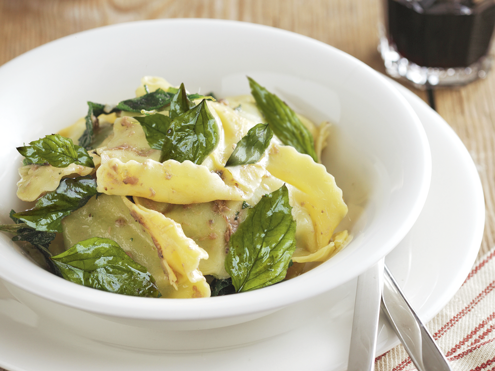 Mezzeluna with Basil and Anchovies | Savory