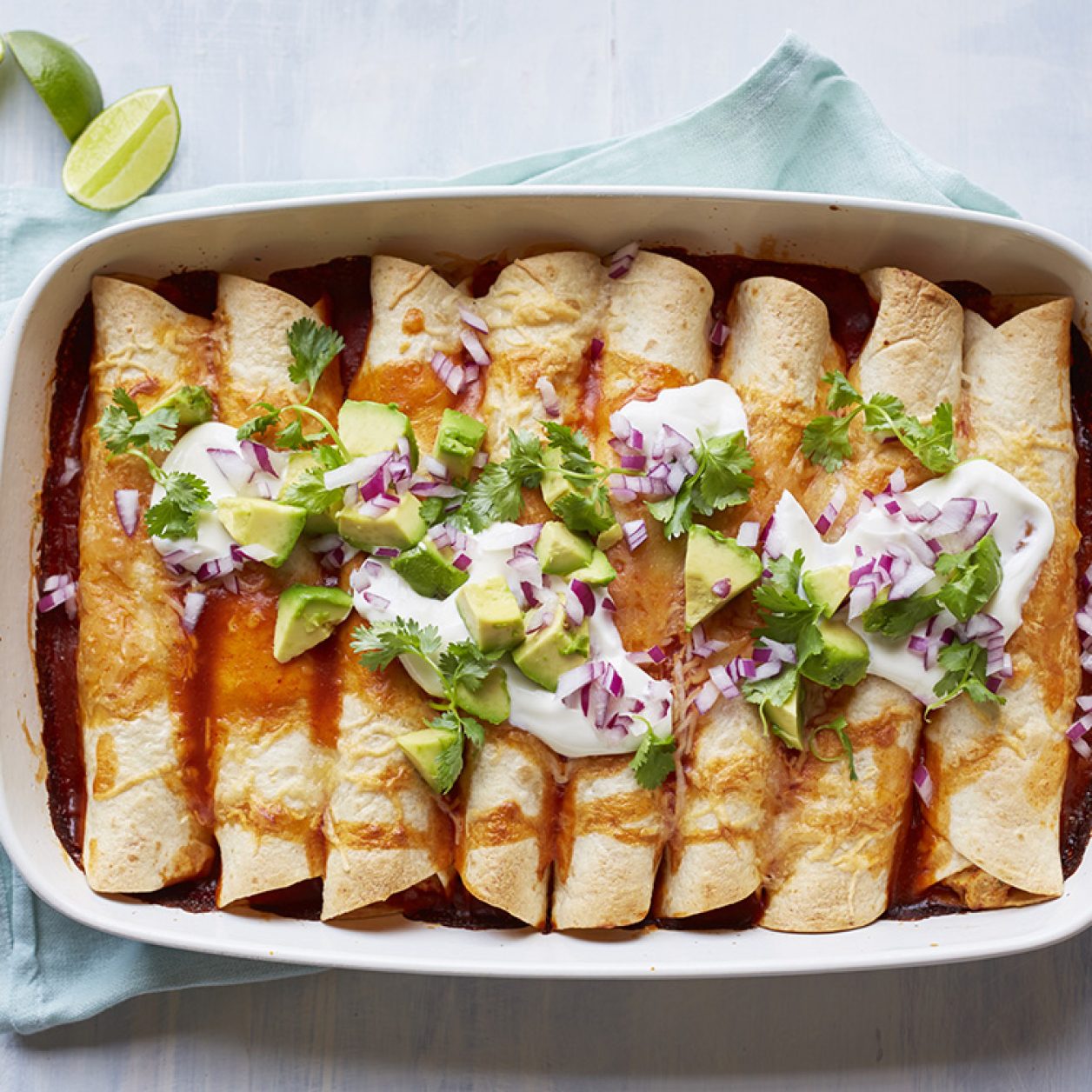 Fresh Cheesy Turkey Enchiladas | Savory
