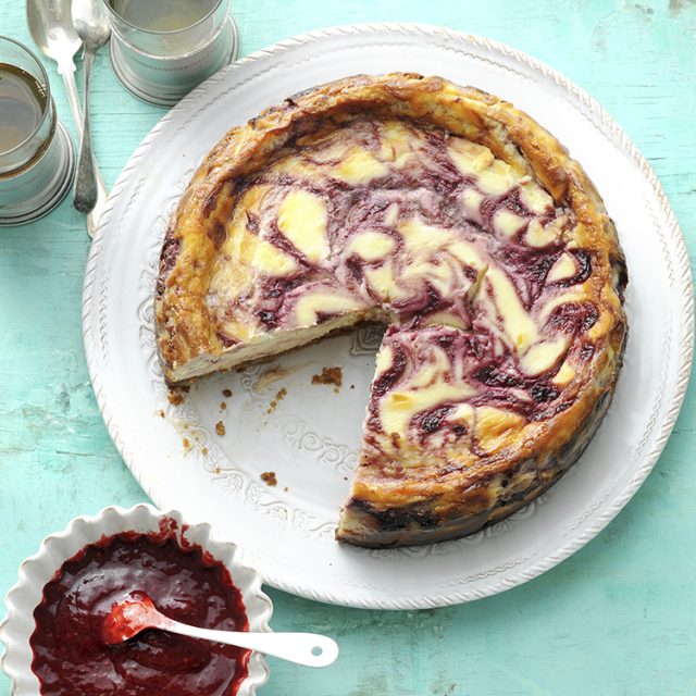White Chocolate Cheesecake with Berry Sauce | Savory