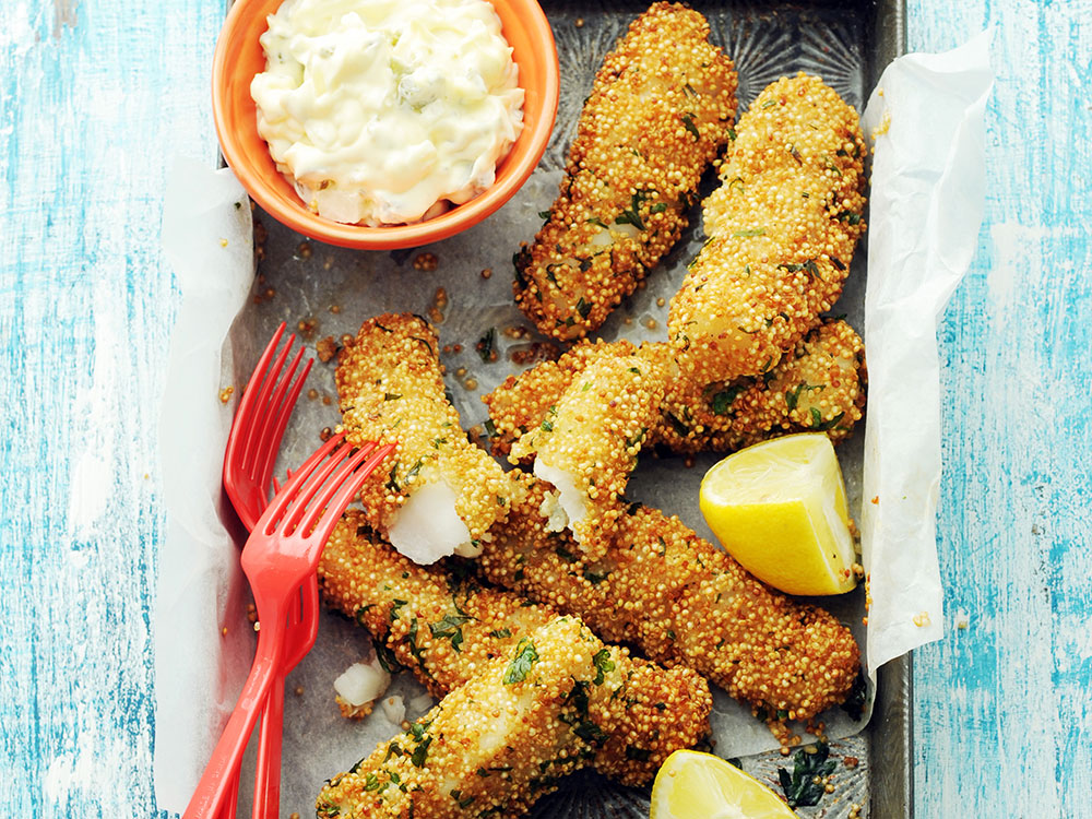 Quinoa-Crusted Cod Fingers | Savory