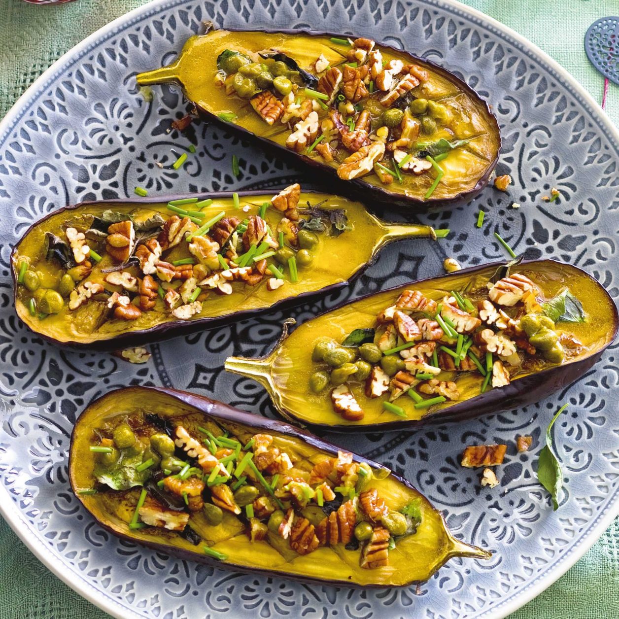 Roasted Eggplant with Orange Juice Dressing | Savory
