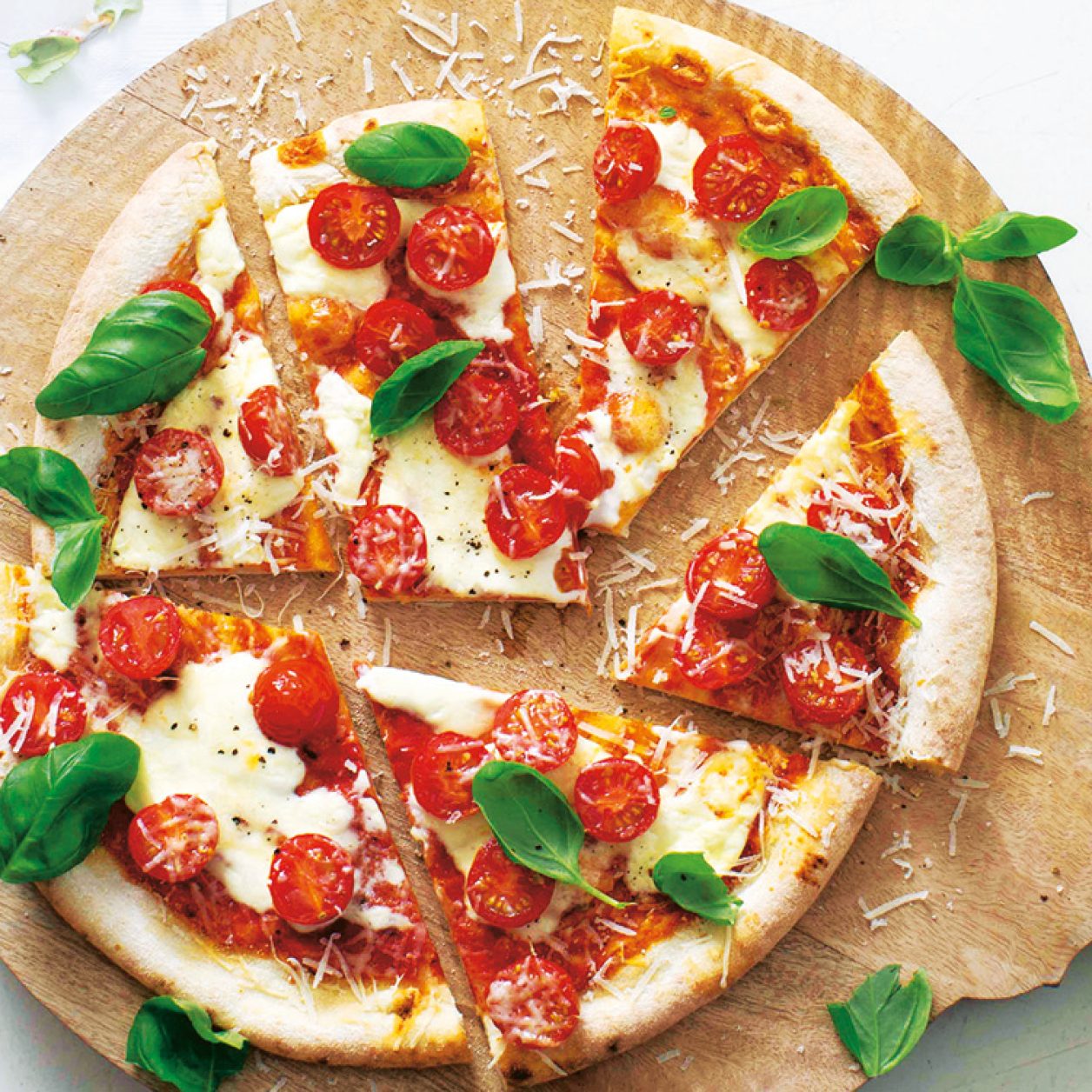 Pizza with Mascarpone and Cherry Tomatoes | Savory