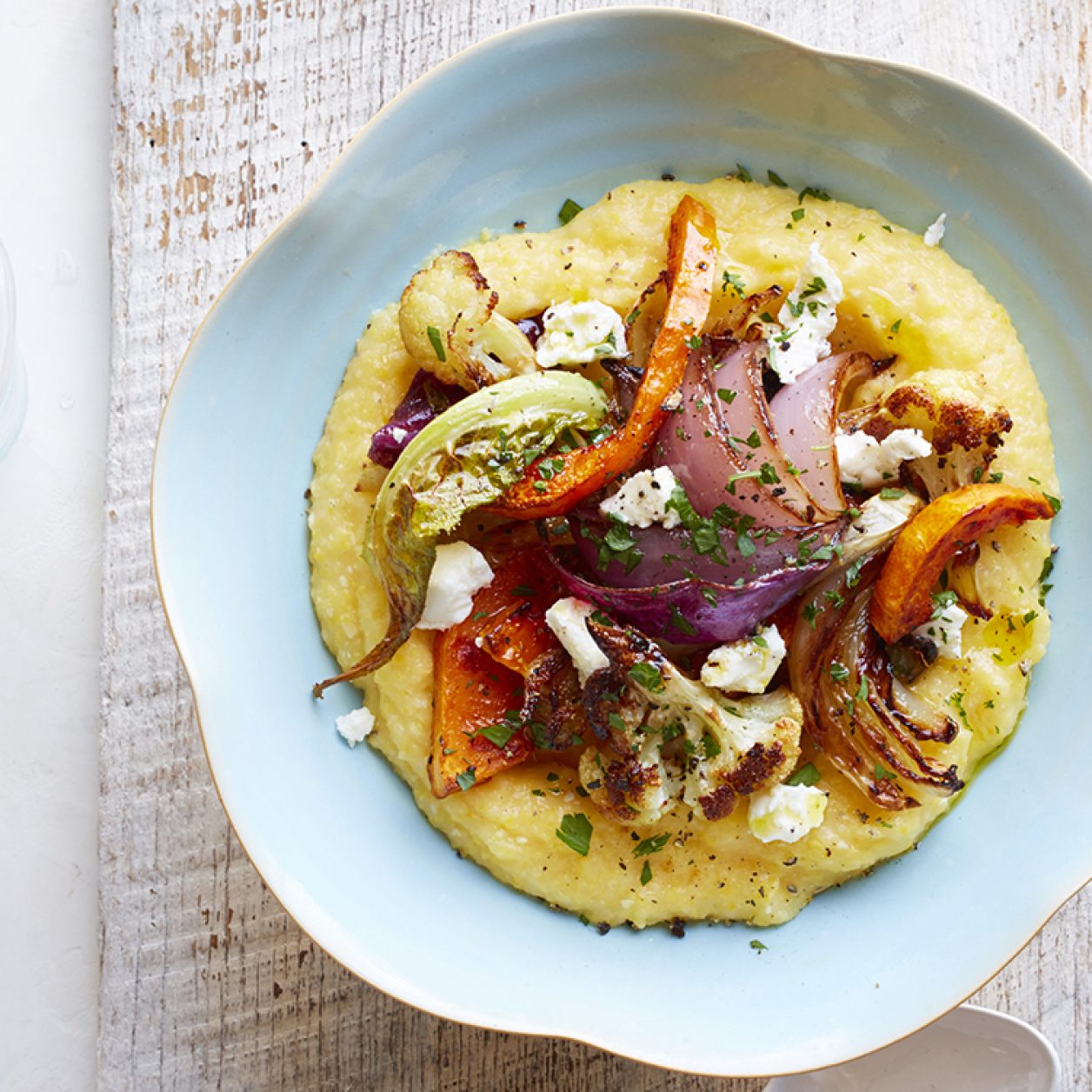 Polenta with Roasted Fall Veggies | Savory