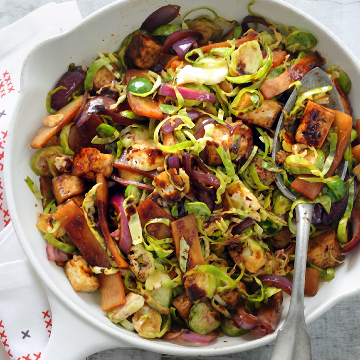 Shredded Brussels Sprouts Stir-Fry | Savory